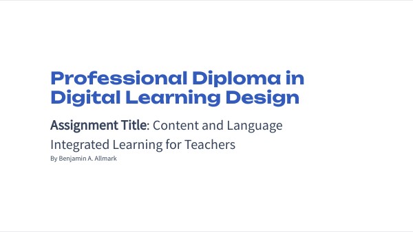 BAllmark - CLIL For Teachers DLI Final Project | Genially