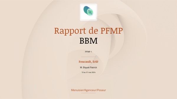 Rapport de PFMP 2 DIAPO | Genially