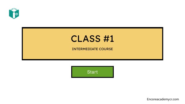 Class #1. Intermediate level