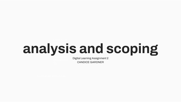 Analysis and Scoping | Genially