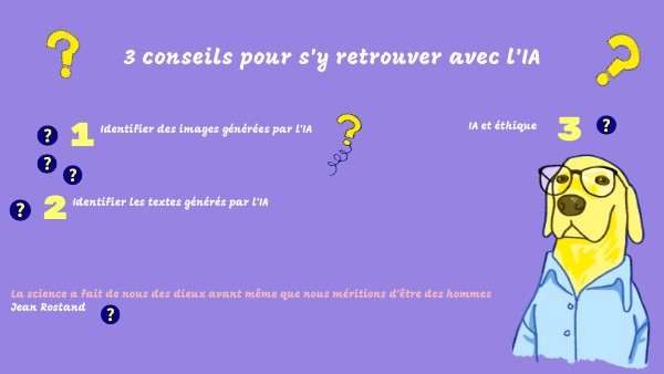 Des conseils pour s'y retrouver avec l'IA