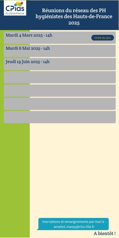 Programme réunions réseau des PH | Genially