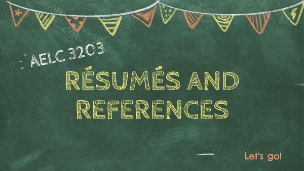 Mattison AELC 3203 R&R Lecture | Genially