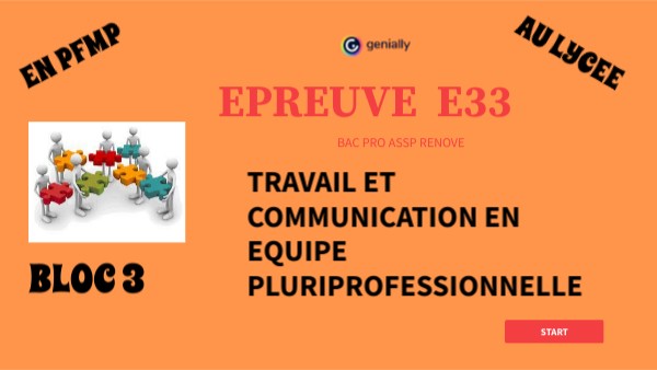 Présentation épreuve E33 | Genially