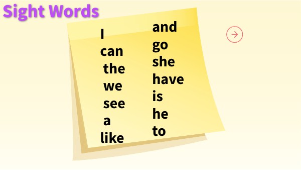 Sight Words | Genially