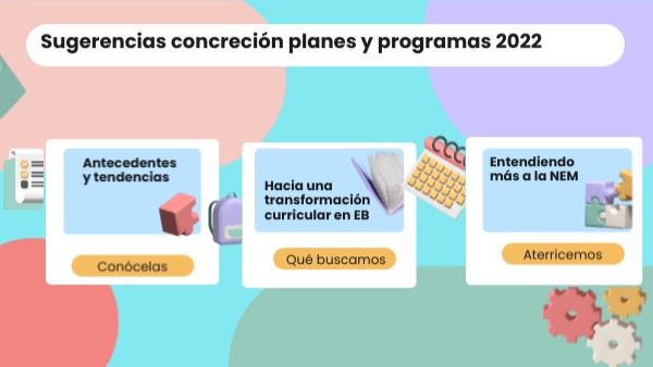 Sugerencias para la concreción de Planes y Programas de Estudio 2022 | Genially