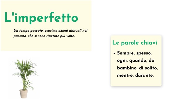 L'imperfetto | Genially