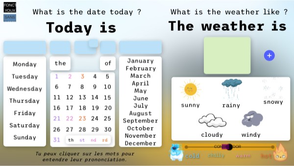 Date & weather | Genially