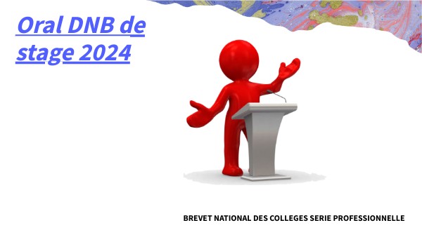 ORAL DE STAGE DNB | Genially