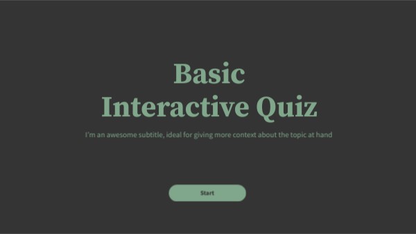 Basic Interactive Quiz | Genially