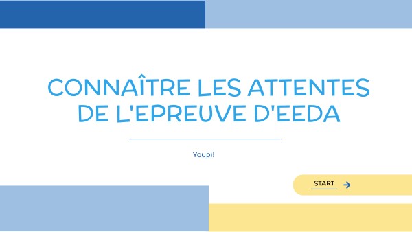 MEEF 1 - Didactique 2023-2024 Epreuve EEDA | Genially