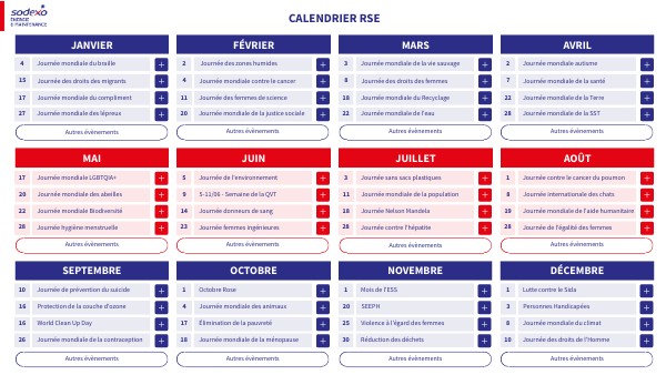 Calendrier RSE 2024 | Genially
