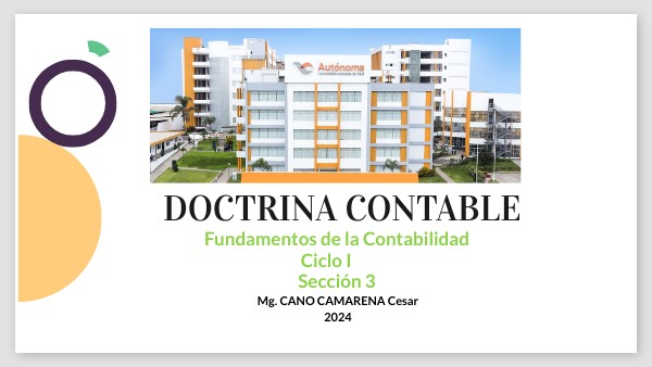 Presentación Doctrina Contable | Genially