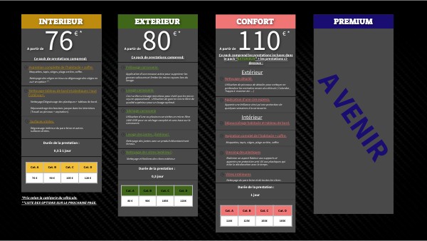 Grille tarifaire | Genially