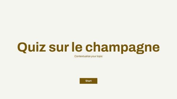 Quiz sur le Champagne