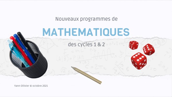 Nouveaux programmes de mathématiques C1 C2