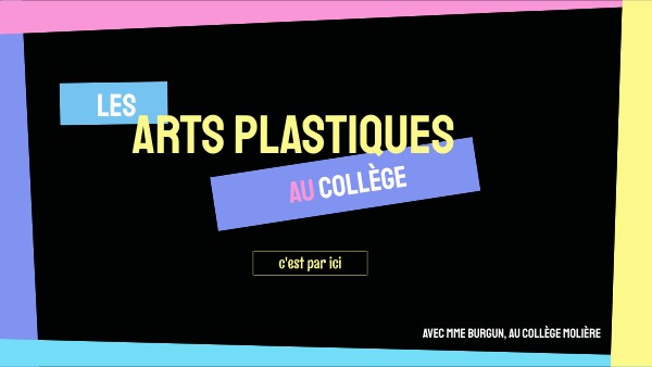 Présentation des arts plastiques. | Genially