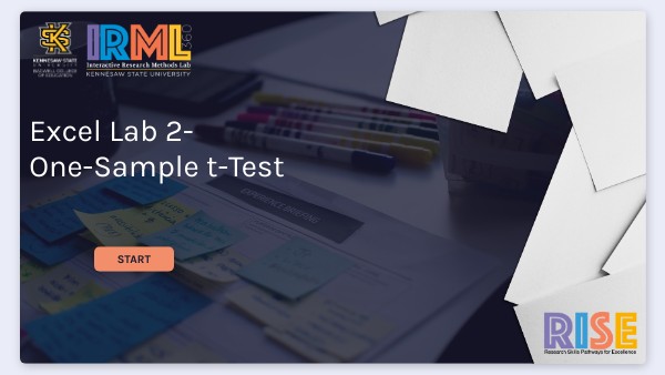 RISE-Excel-Lab 2 One-Sample t-test