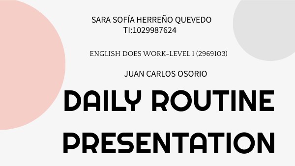 DAILY ROUTINE PRESENTATION | Genially