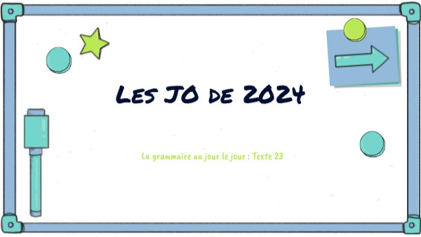 Les JO de 2024- T23 | Genially