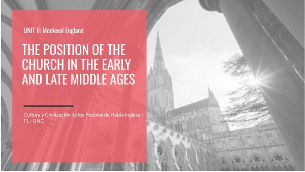 The position of the Church in the Middle Ages | Genially