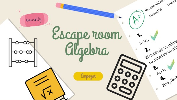 Escape Room Algebra