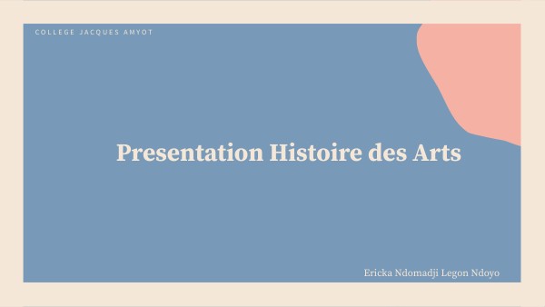 HISTOIRE DES ARTS | Genially