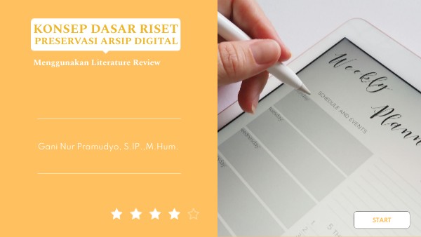 Konsep dasar riset preservasi arsip digital - literature review | Genially