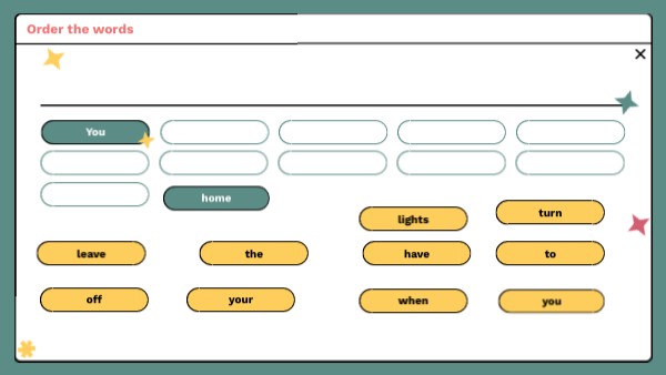 Order the words | Genially