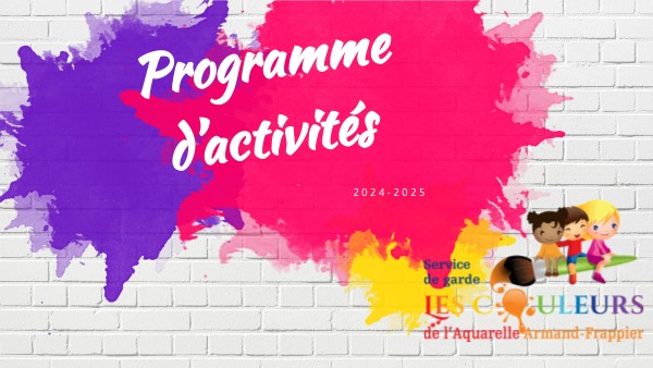 Programme d'activité 2024-2025 | Genially