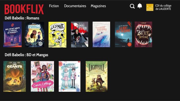 Bookflix Défi Babelio Lauzerte