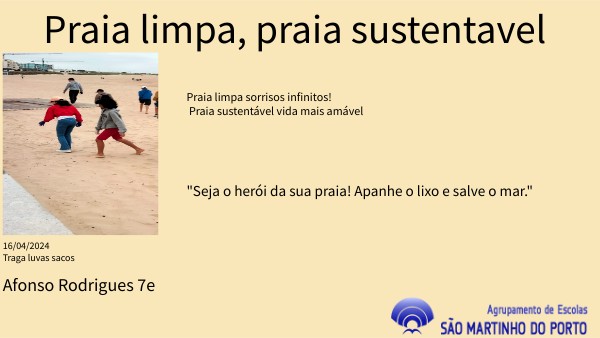 praia limpa praia sustentavel