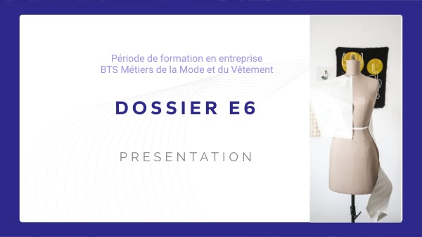 Présentation dossier E6 MMV