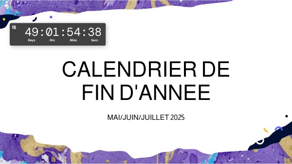 Calendrier de fin d'année 2025 | Genially