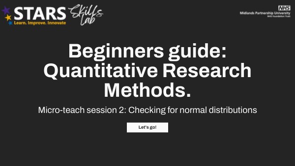 SKILLS LAB - Beginners guide: QNT Normal Distributions