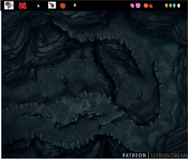 Battleground inside cave