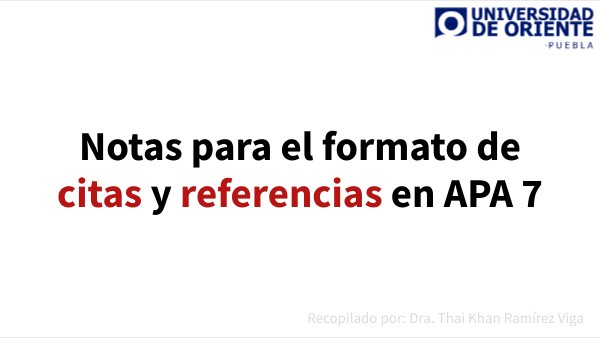 Notas APA 7 | Genially