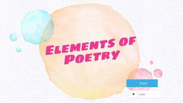 Elements of Poetry | Genially