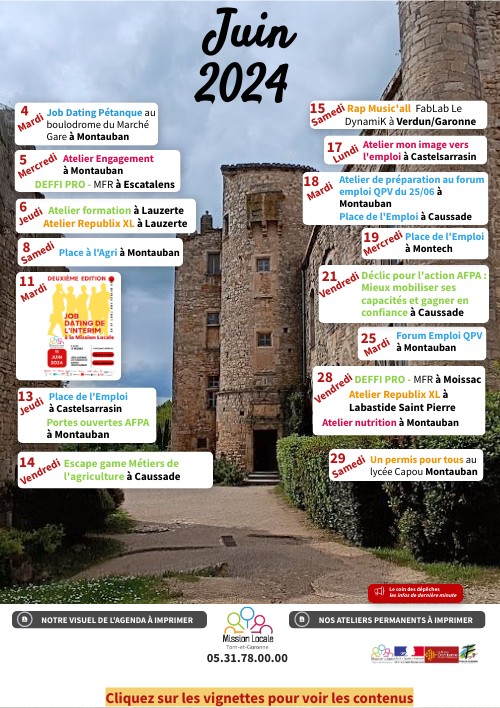 Agenda interactif ML82 / JUIN 2024 | Genially