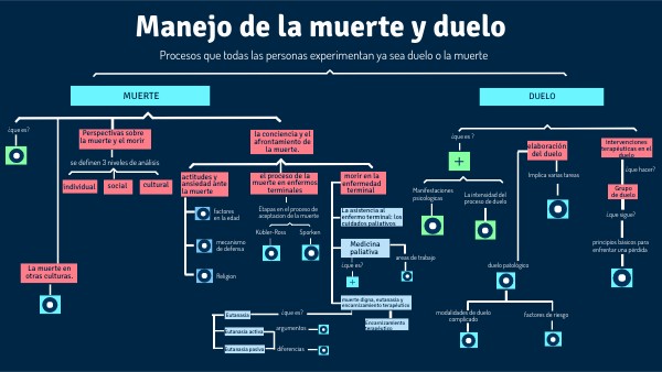 Mapa Conceptual manejo de la muerte y duelo | Genially