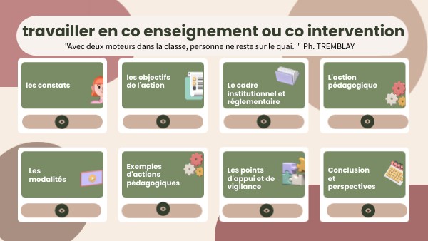 co enseignement co intervention