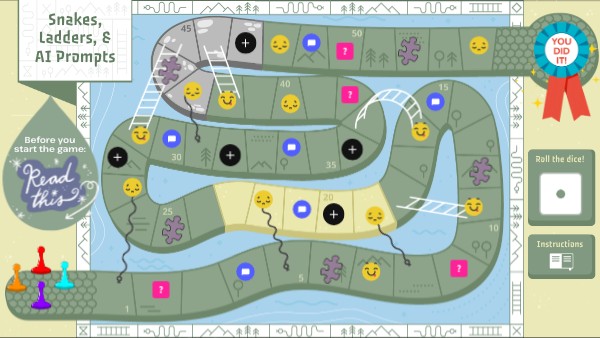 Snakes and Ladders - AI Prompt Engineering Style