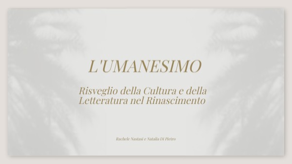 l'umanesimo | Genially