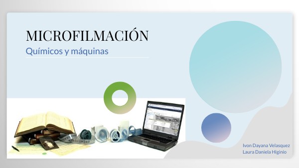 Máquinas y químicos - microfilmación | Genially