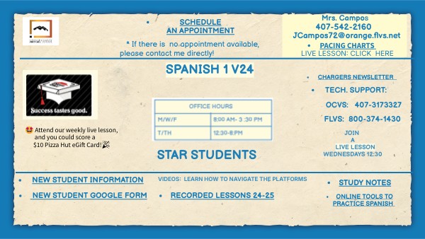 SPANISH 1 V 24 | Genially