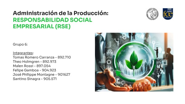 Presentacion RSE Grupo 6 | Genially