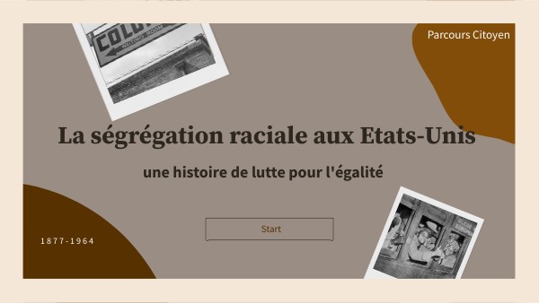 oral brevet segregation raciale aux etat unis