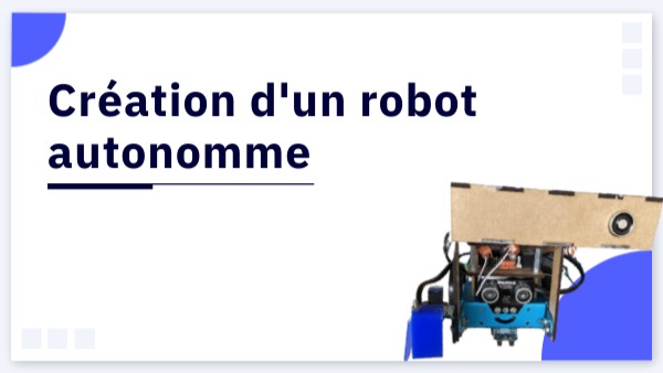 Création d'un robot autonomme