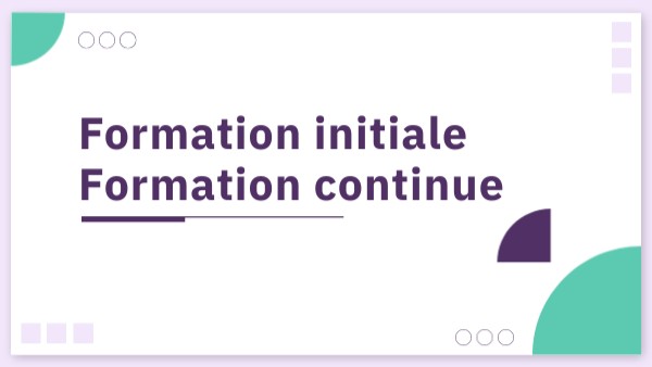 formation initiale/continue