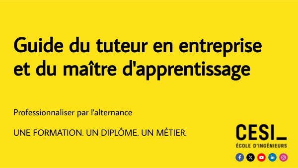 Guide du tuteur/maître d'apprentissage | Genially